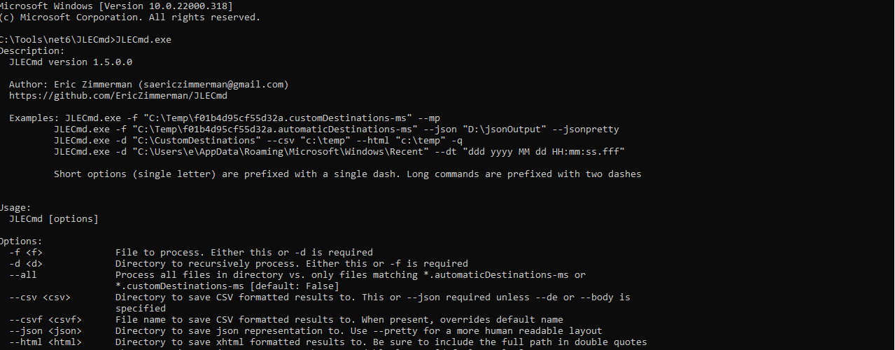 Dfir Tools Jlecmd What Is It And How To Use The Security Noob